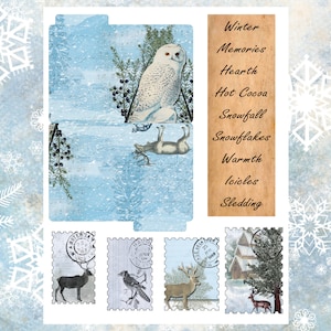 Winter Days Junk Journal Kit, Printable Digital - Etsy