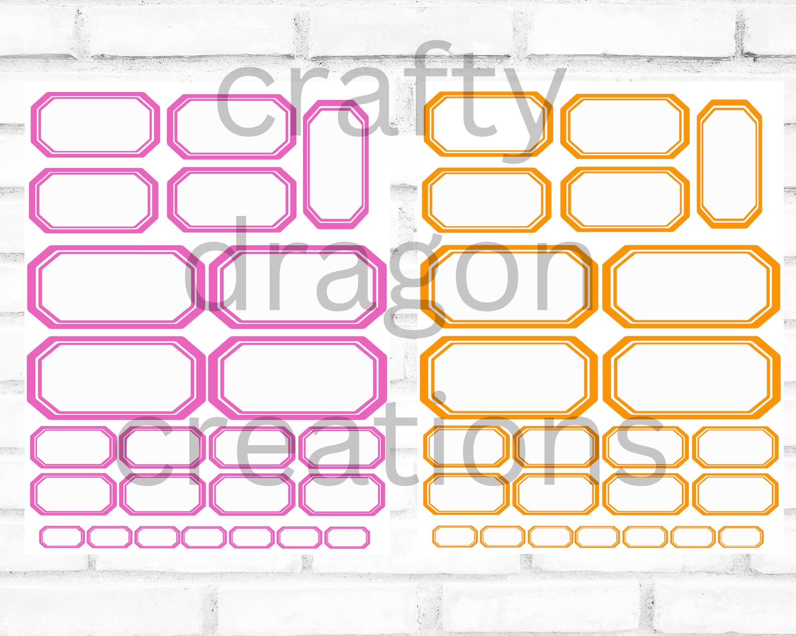 Blank Colored Labels With White Background - Etsy