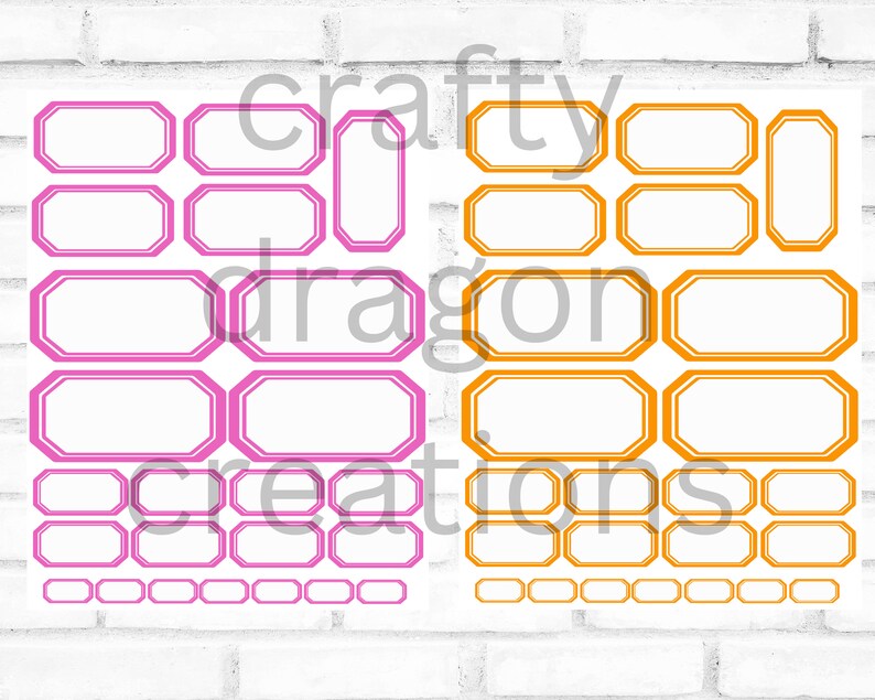 Blank Colored Labels With White Background - Etsy