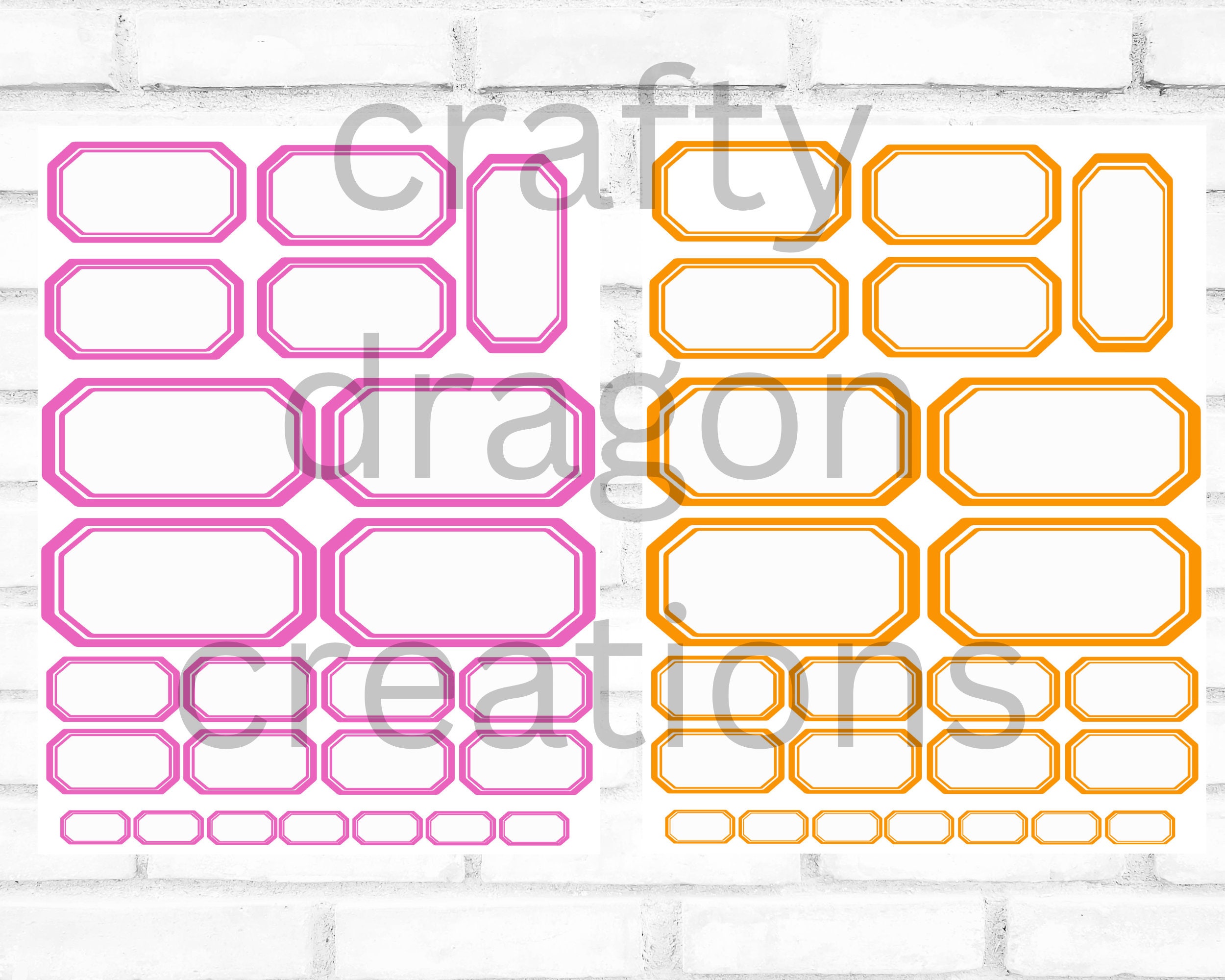 Blank Colored Labels With White Background - Etsy