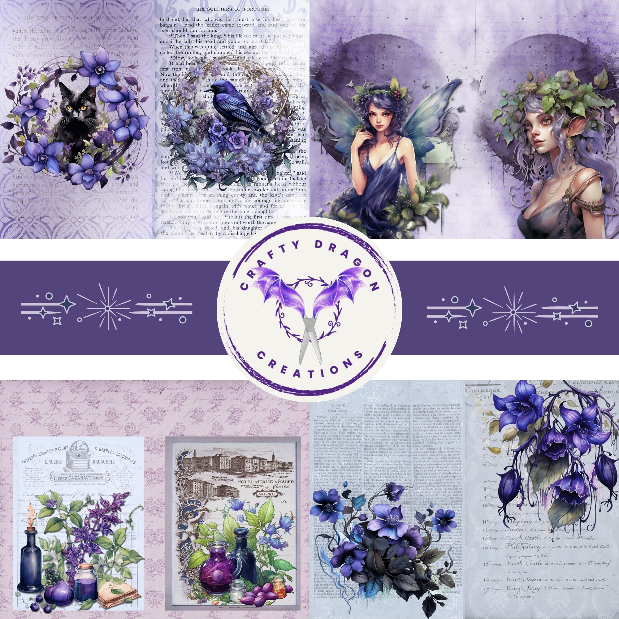 Visions of Nightshade Junk Journal Digital Kit - Etsy