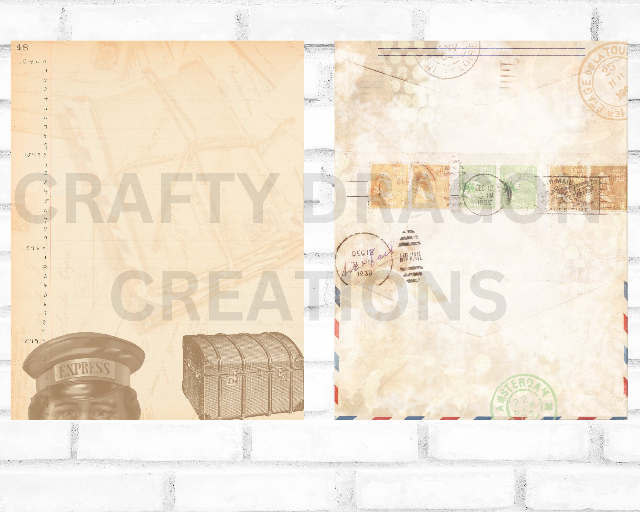 Tall Travel Junk Journal Kit Printable Digital - Etsy