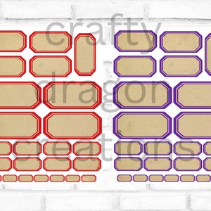 Blank Colored Labels With Vintage Background - Etsy