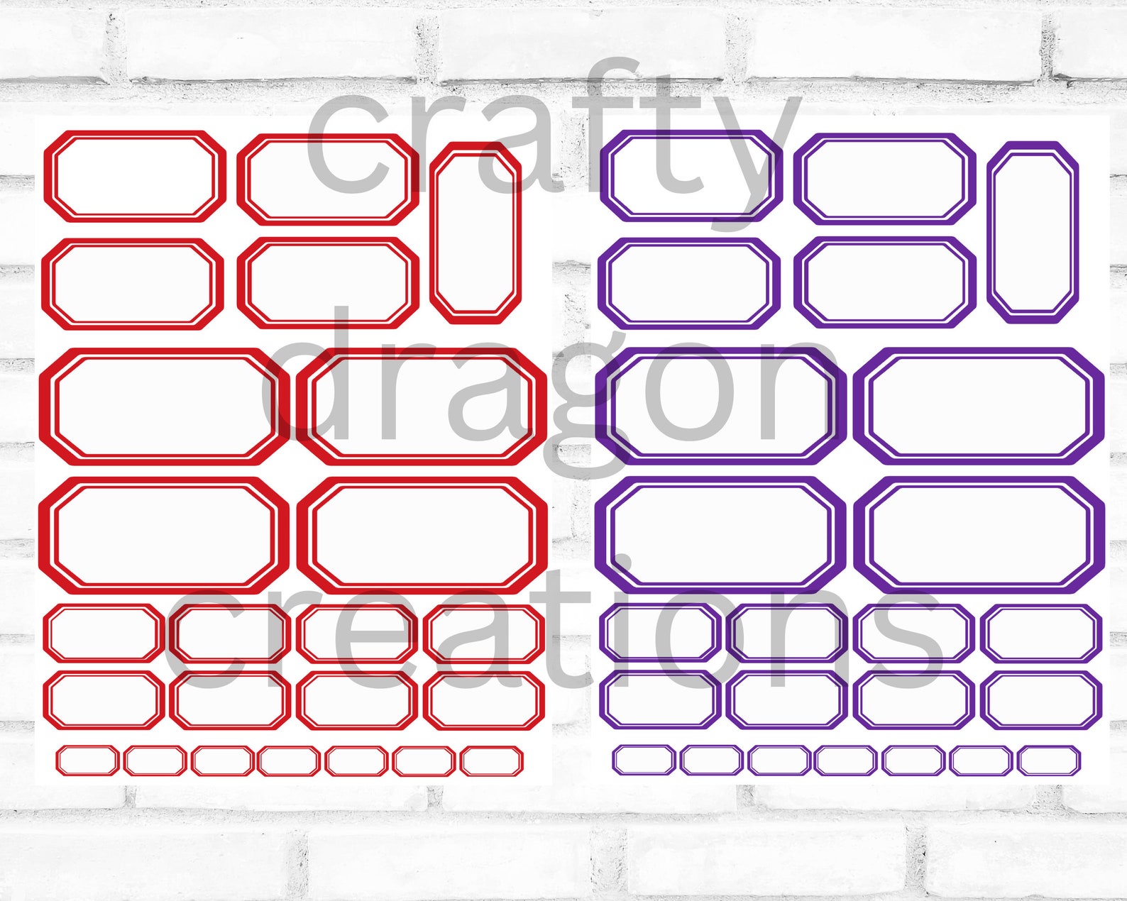 Blank Colored Labels With White Background - Etsy