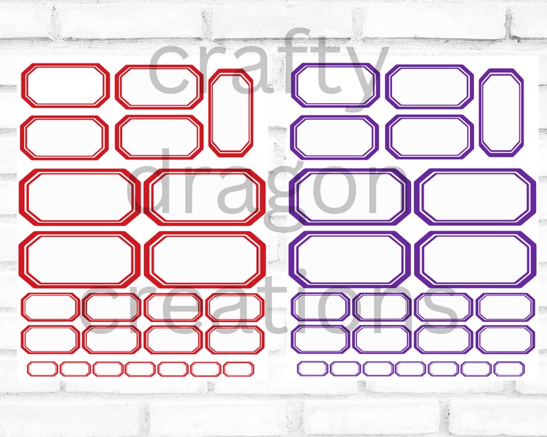 Blank Colored Labels With White Background - Etsy