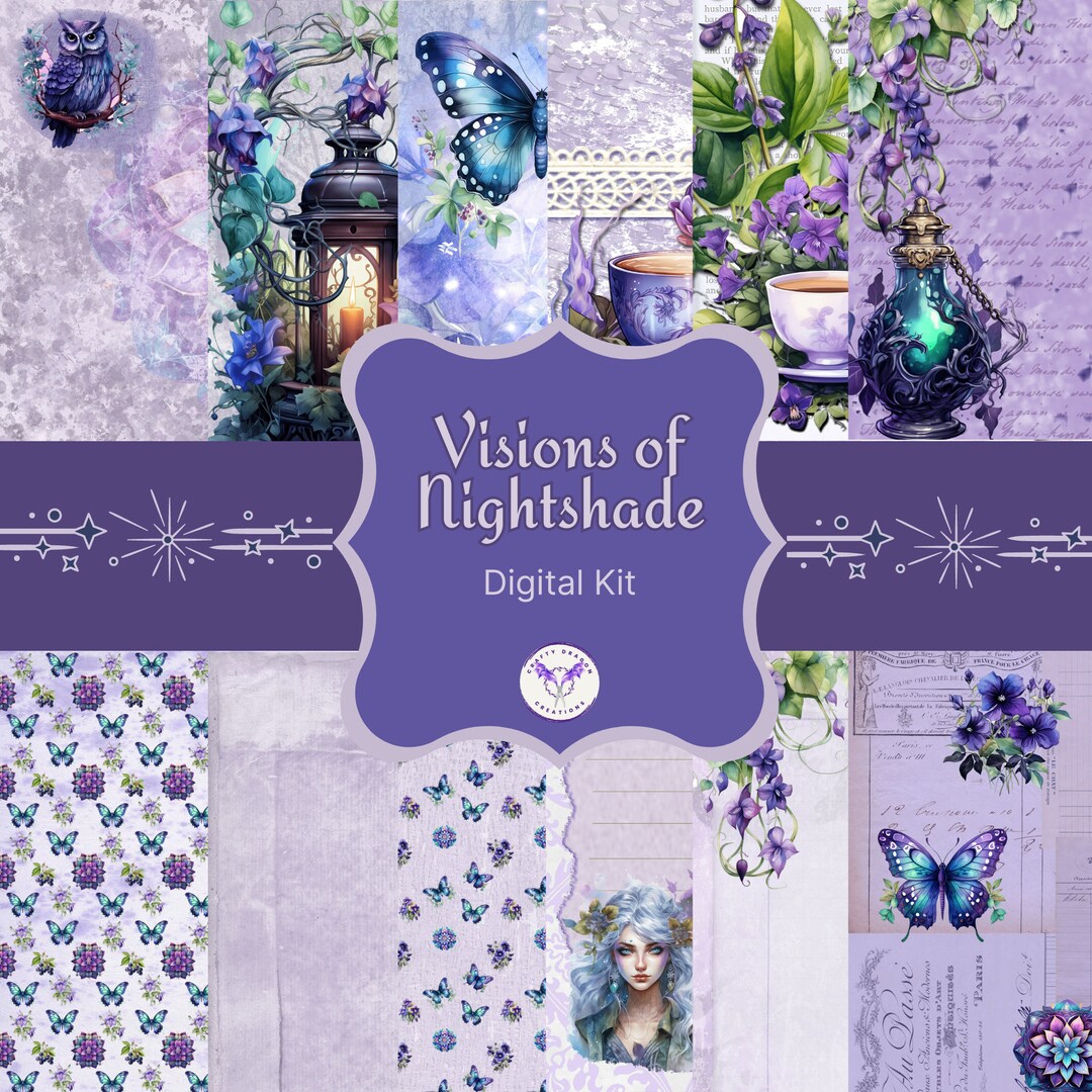 Visions of Nightshade Junk Journal Digital Kit - Etsy