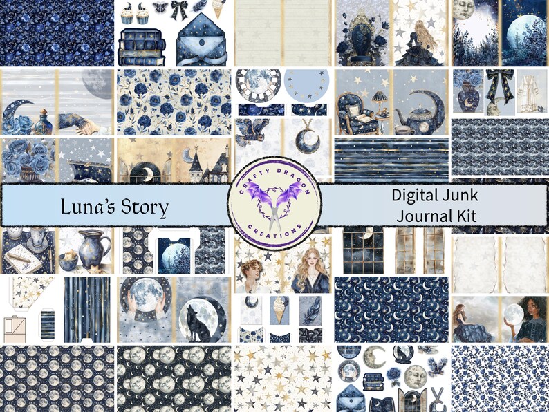 Luna's Story Junk Journal Digital Kit Printable - Etsy