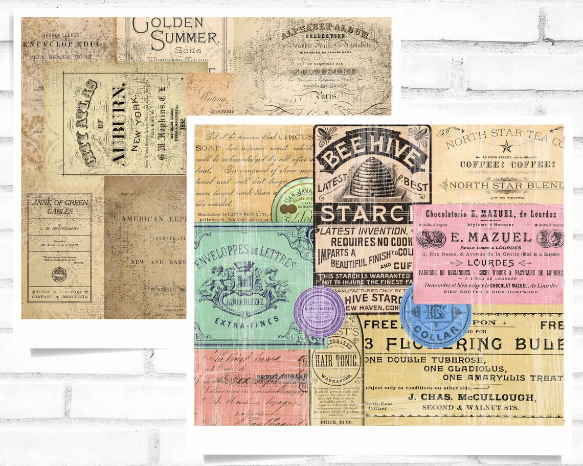 A Mix of Collages Journal Kit, Printable Digital - Etsy