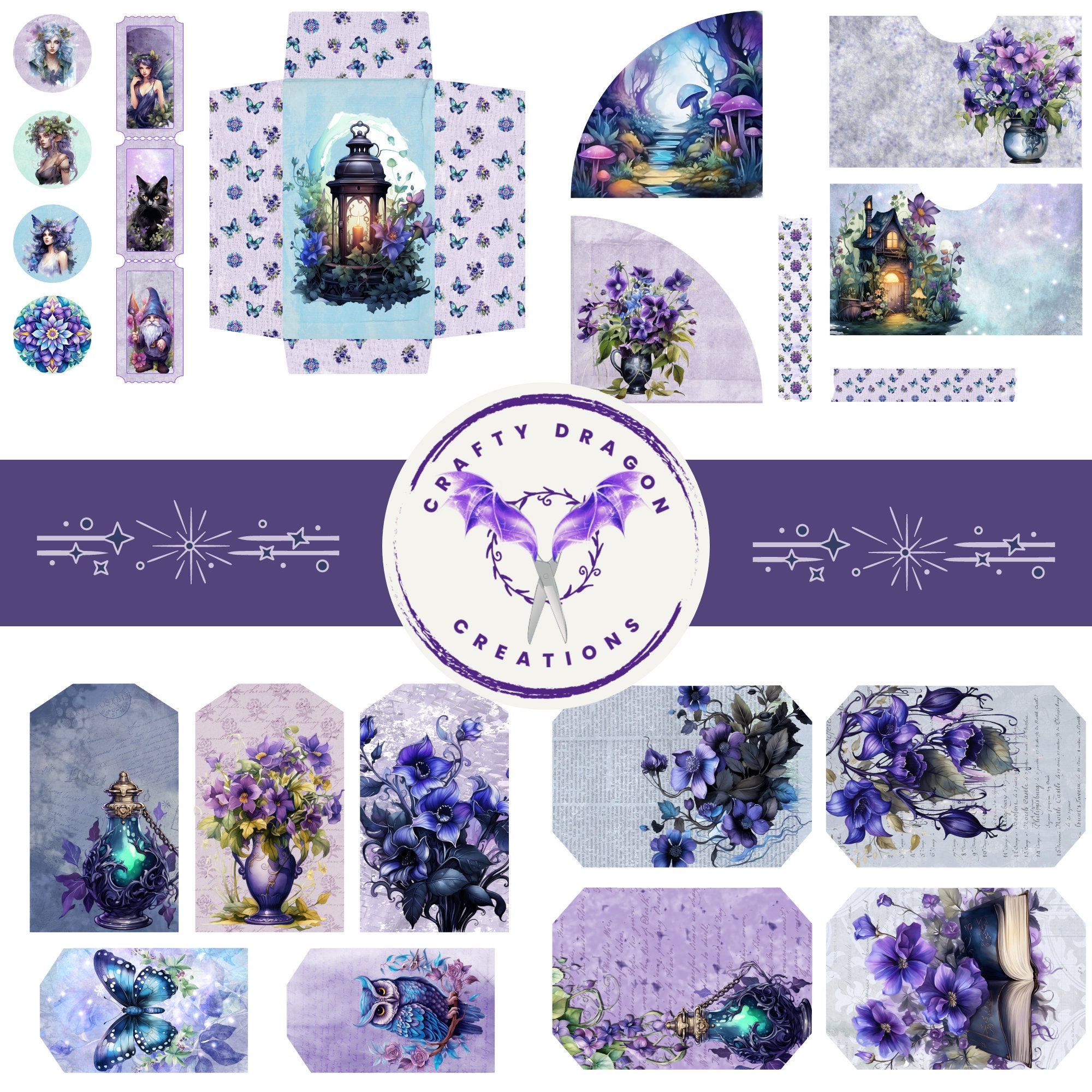 Visions of Nightshade Junk Journal Digital Kit - Etsy