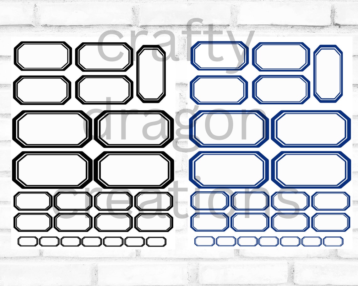 Blank Colored Labels With White Background - Etsy