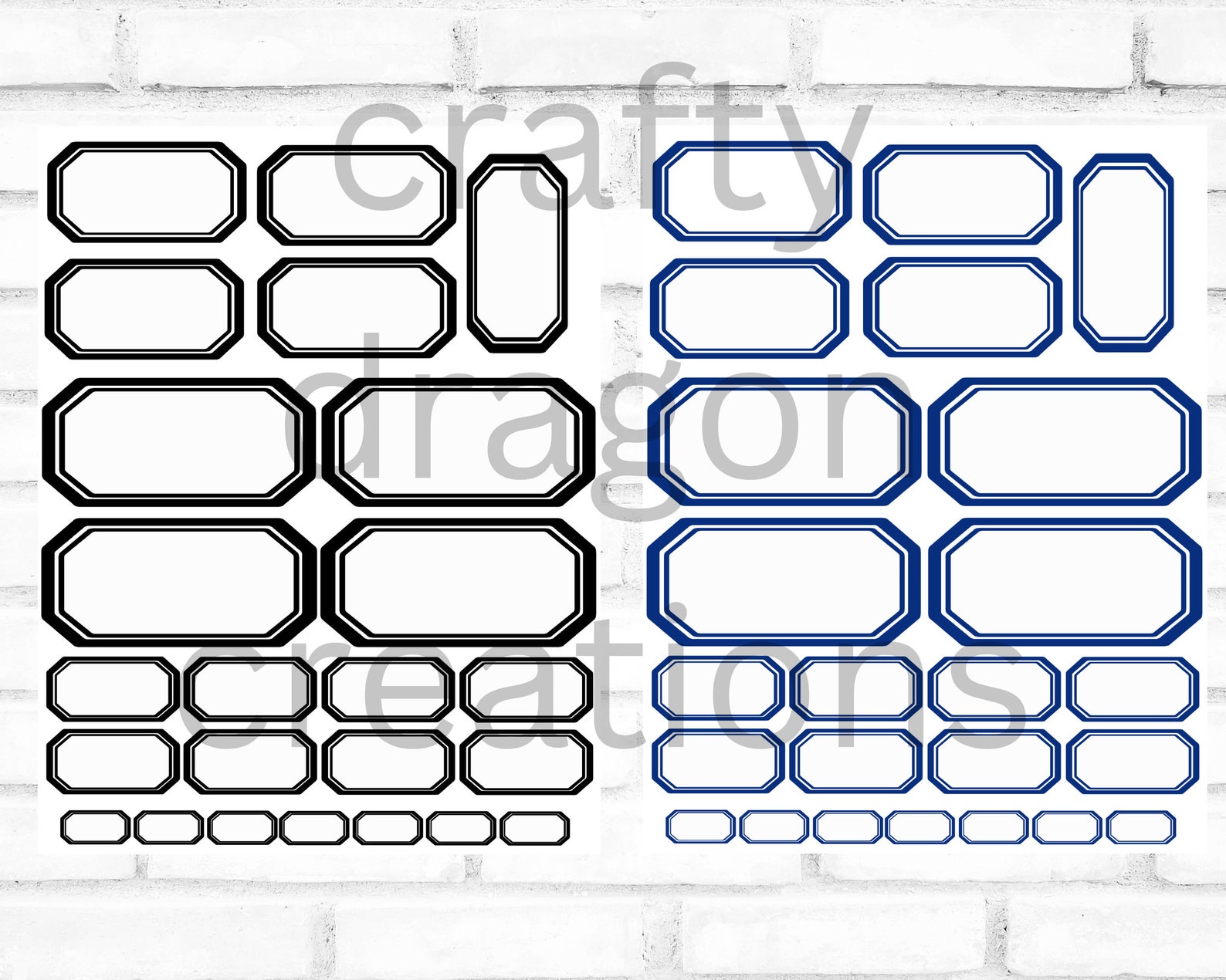 Blank Colored Labels With White Background - Etsy