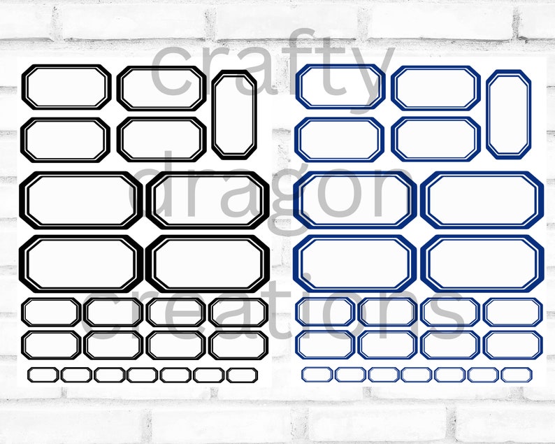 Blank Colored Labels With White Background - Etsy