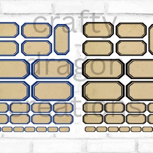 Blank Colored Labels With Vintage Background - Etsy