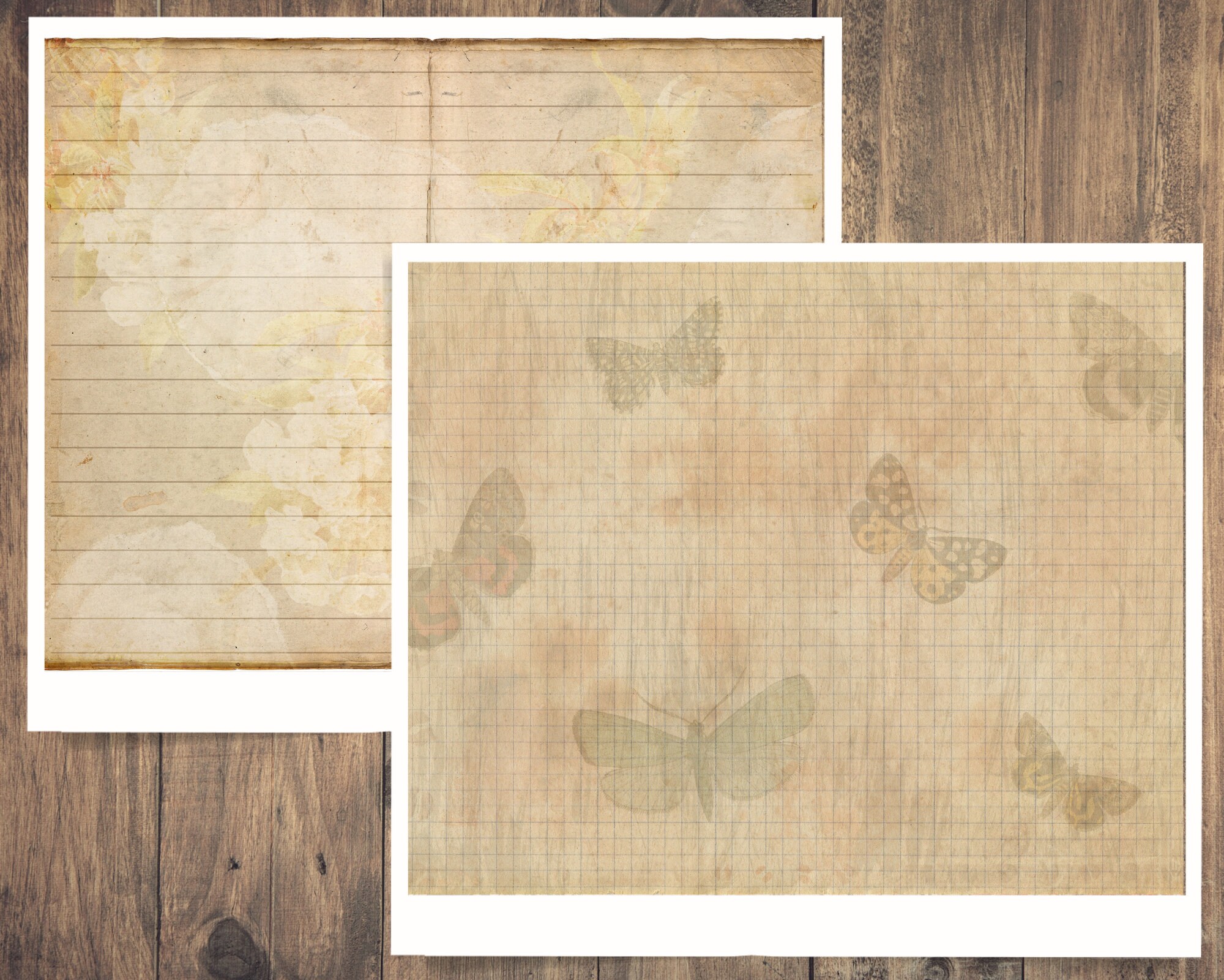 Backing Pages Junk Journal Kit Printable Digital - Etsy