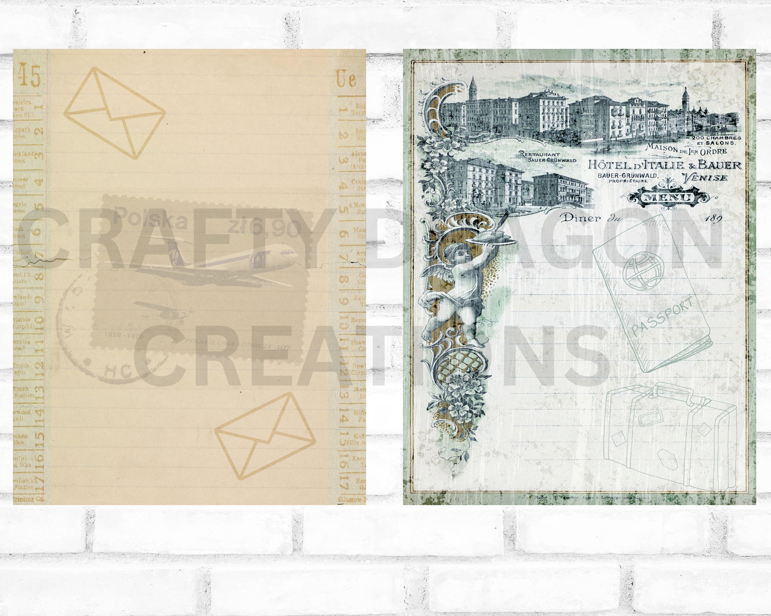 Tall Travel Junk Journal Kit Printable Digital - Etsy