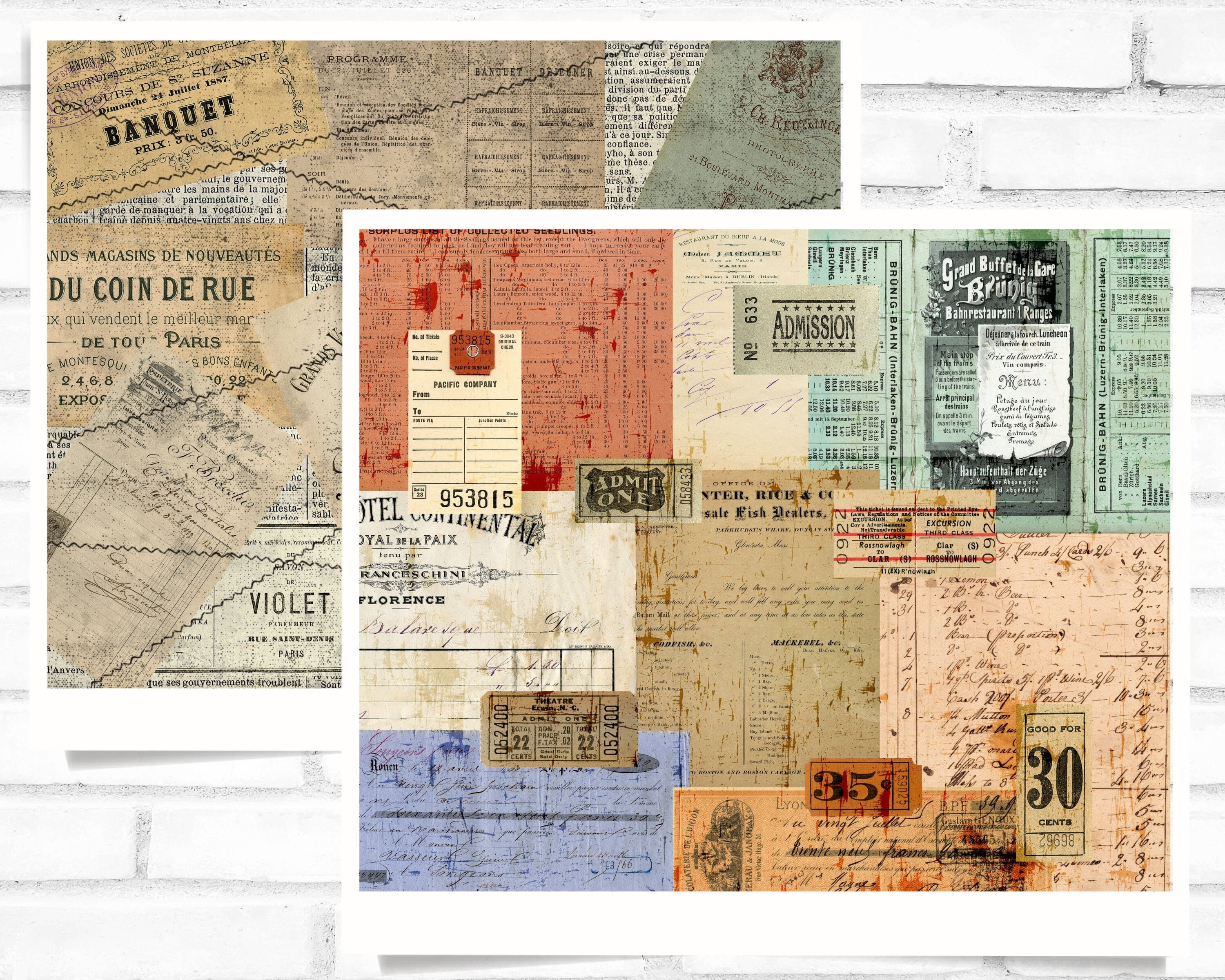 A Mix of Collages Journal Kit, Printable Digital - Etsy