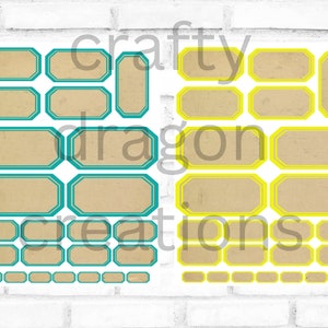 Blank Colored Labels With Vintage Background - Etsy