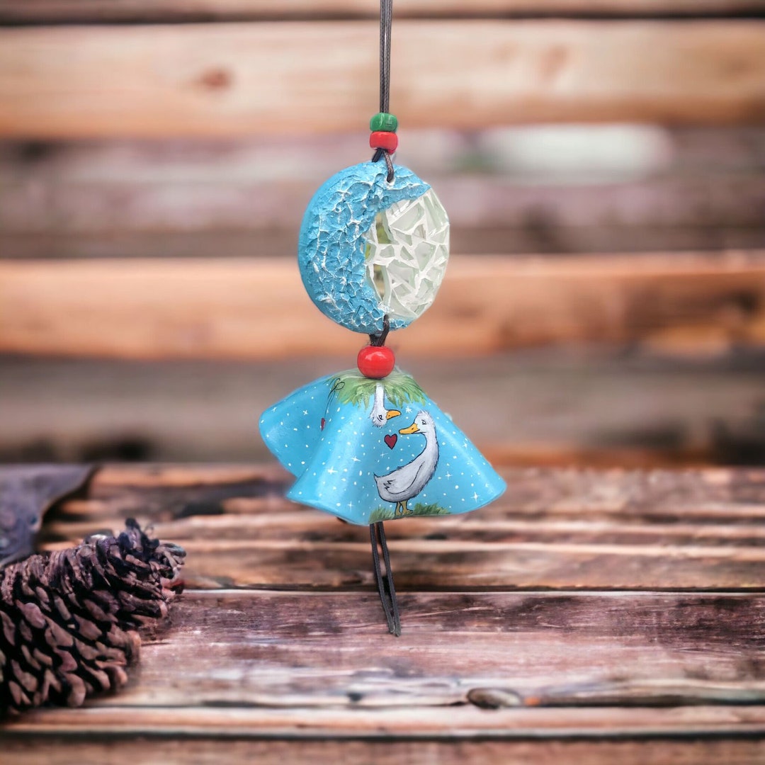 Duck Ceramic Hanging Bellsmemorial Wind Chimes Outdoor - Etsy