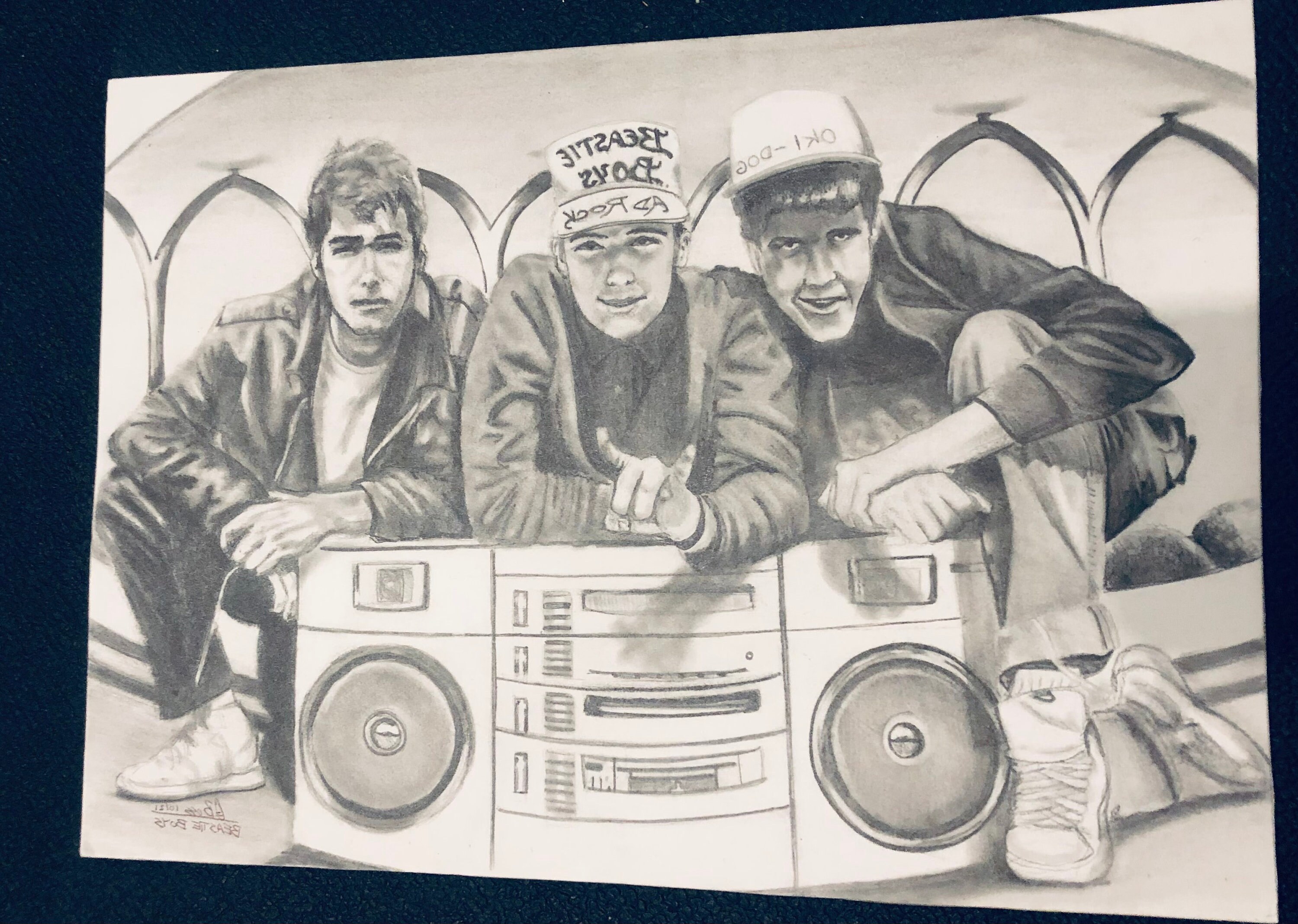 Beastie Boys Graphite Drawing - Etsy