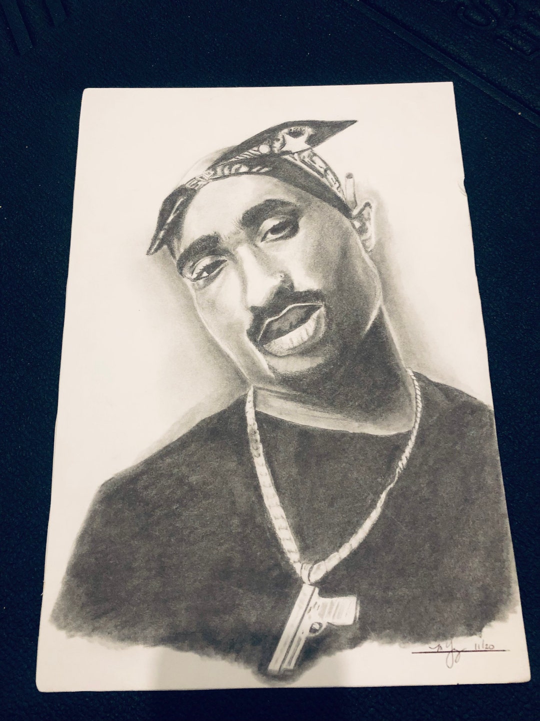 Tupac Shakur (2PAC) Graphite Drawing - Etsy
