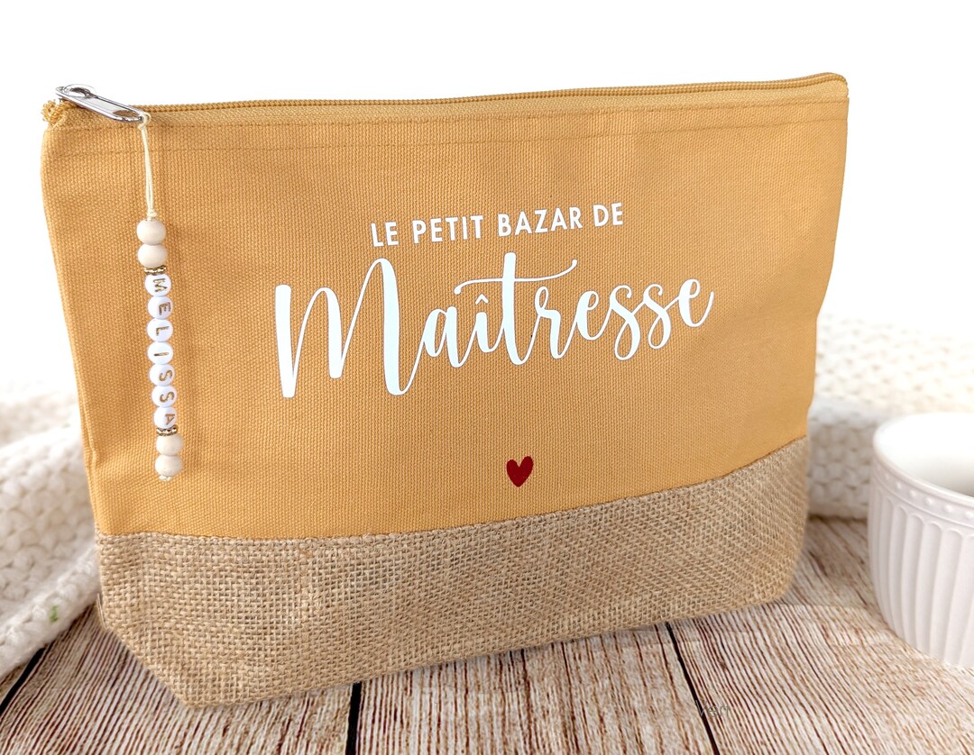 Trousse personnalisée, le petit bazar de maîtresse, trousse cadeaufin d ...