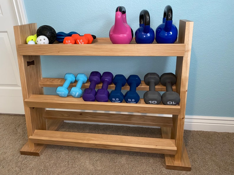 Maple Wood Weight Stand - Functional Elegance for Your Workout Space - Etsy