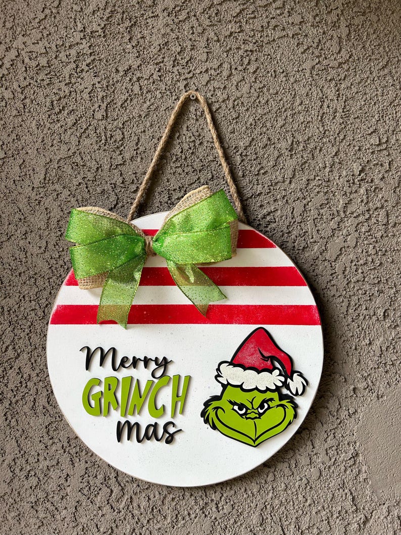 Grinch Wooden Sign - Etsy
