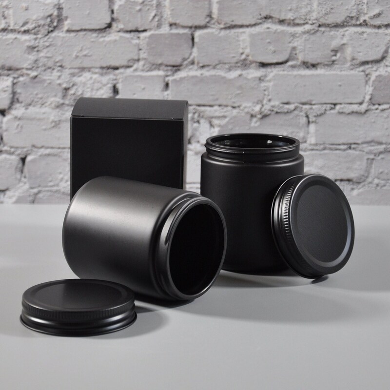 Matte Black Glass Bottles - Etsy