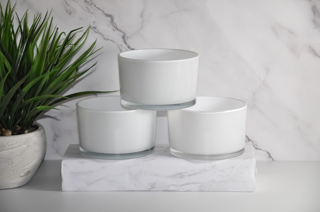 20oz Empty Glass Epitome Candle Bowl - Black, Blue, Coral, Green ...