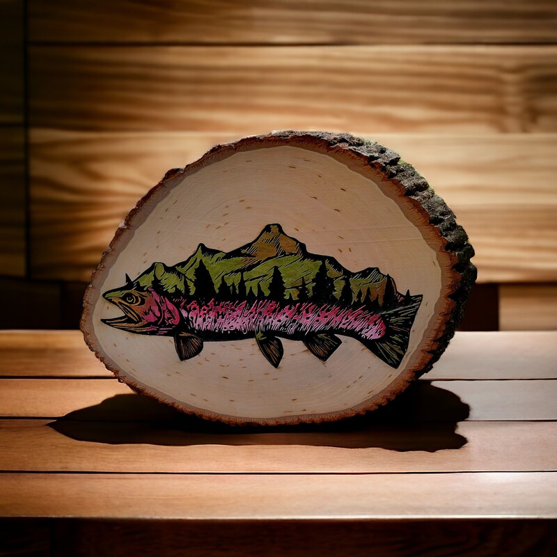 Hand Painted Salmon - Etsy