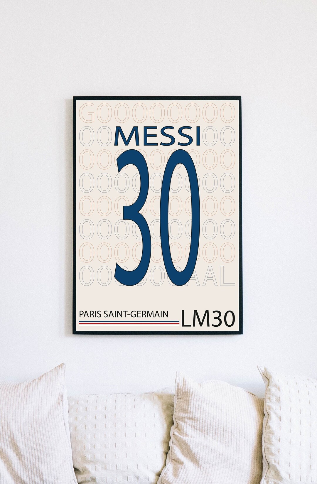 Lionel Messi Poster Digital Download PSG Wall Art Paris Saint-germain ...