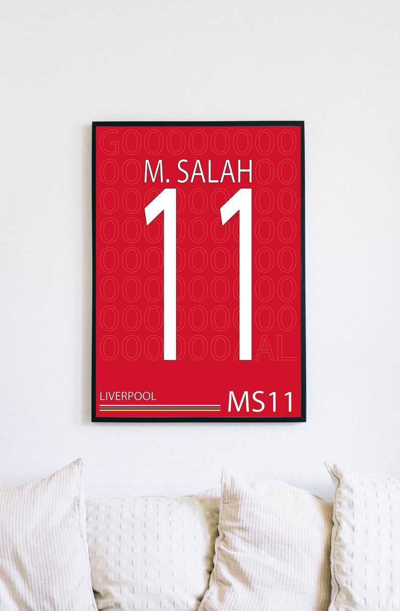 Mohammed Salah Poster Digital Download Liverpool Wall Art LFC Football ...