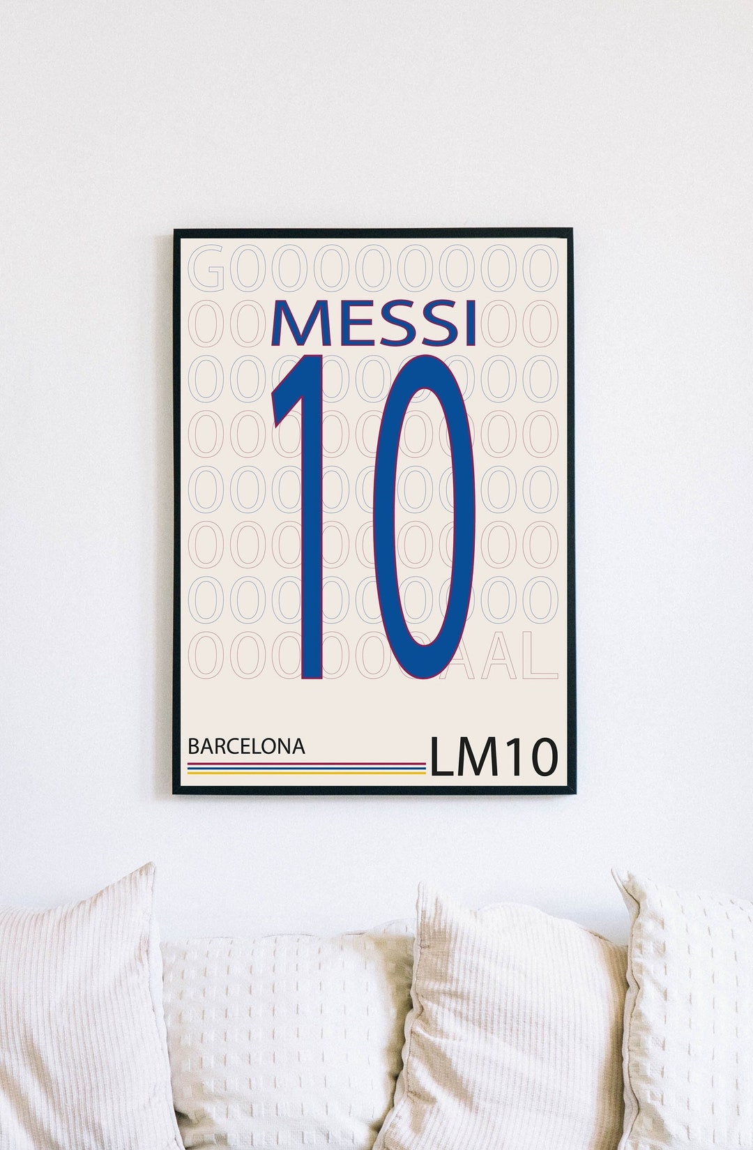 Lionel Messi Poster Digital Download FC Barcelona Wall Art FCB Football ...