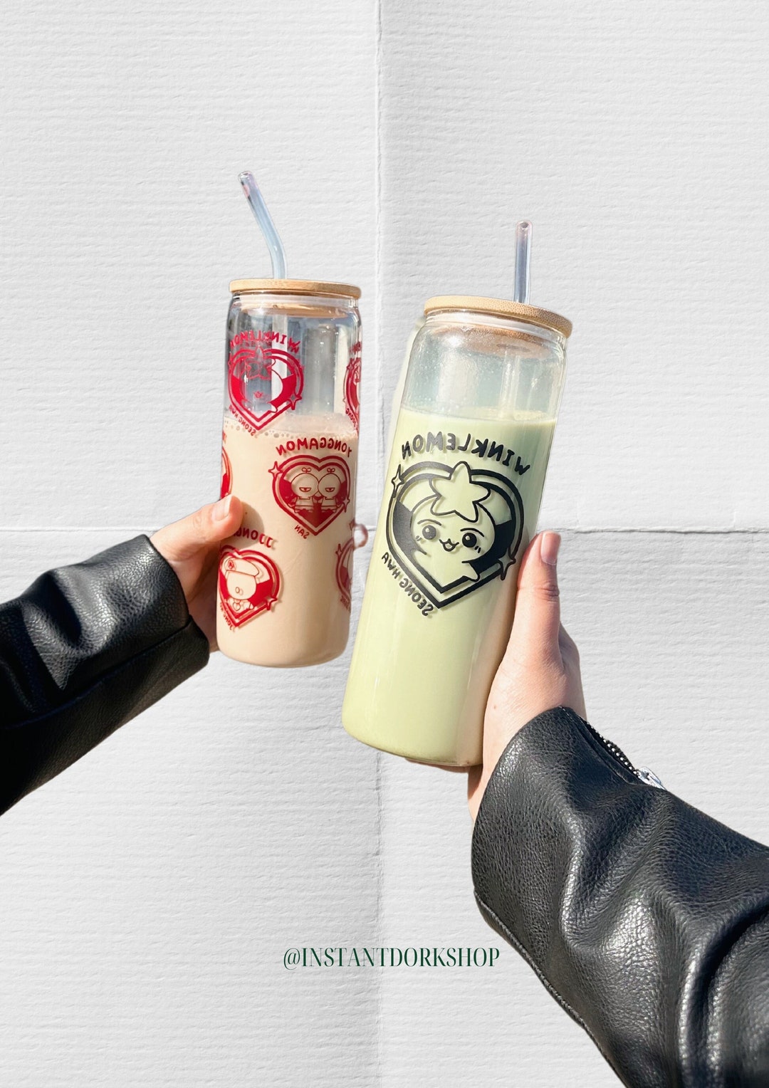 ATEEZ TEEZMON Inspired Beer Can Cup Kpop Cup With Glass Straw 25oz - Etsy