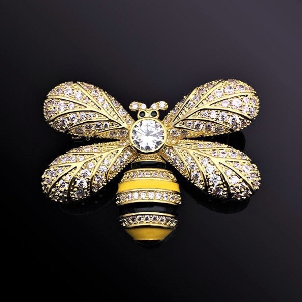 Bumblebee Brooch - Etsy