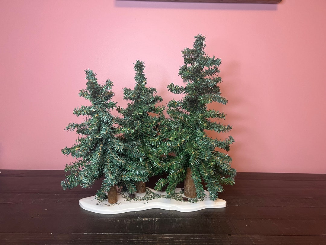 Dept 56 Spruce Tree Forest Set of 3 With Base, Department 56 RETIRED ...