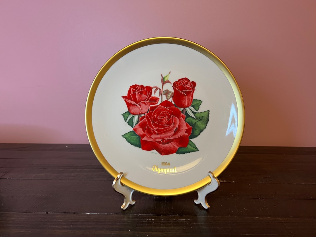Vintage 1984 Limited Edition All American Rose Plate - OLYMPIAD ...
