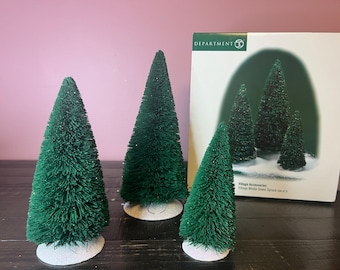 Dept 56 Spruce Tree Forest Set of 3 With Base, Department 56 RETIRED ...