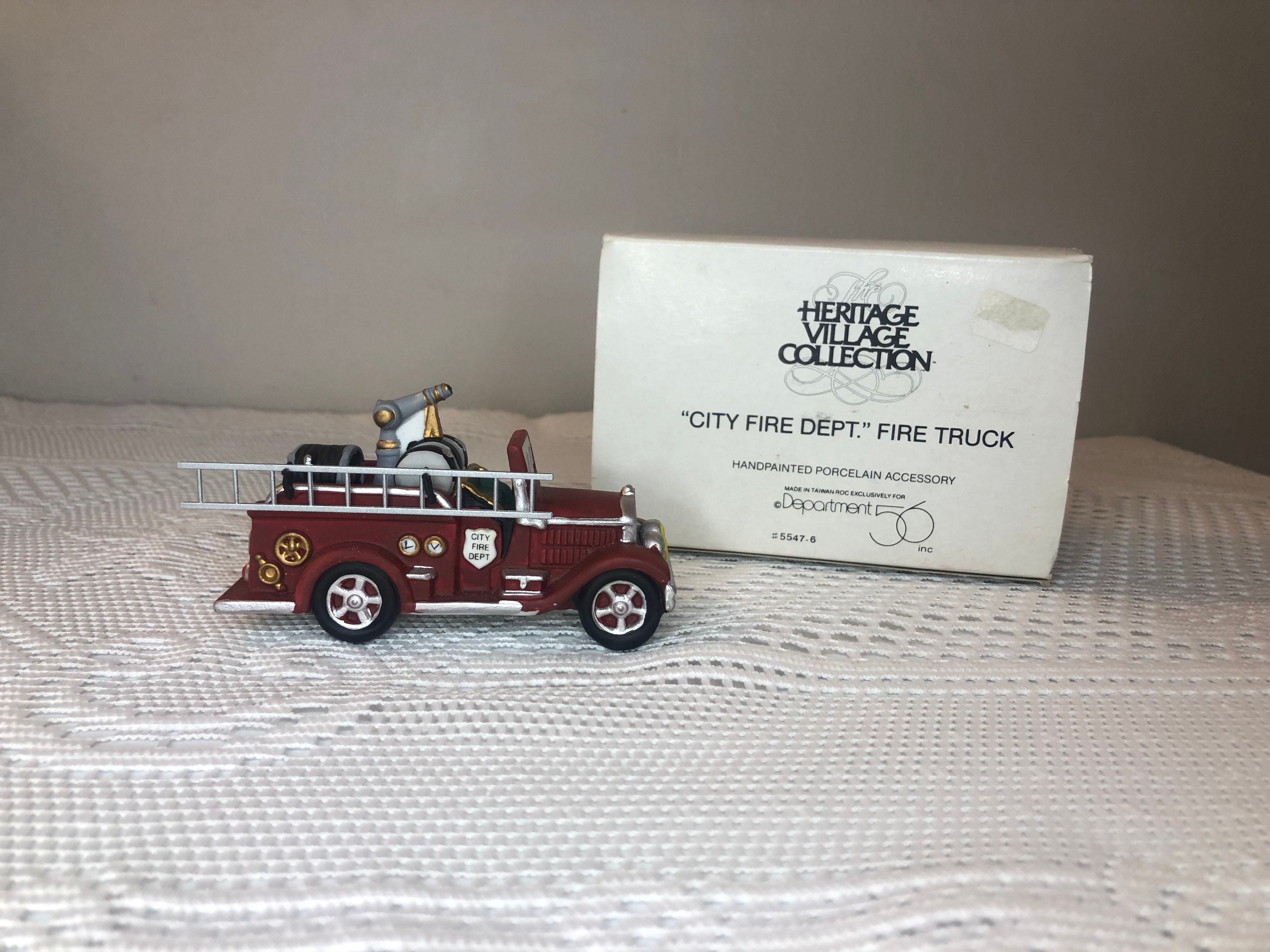 Dept 56: City Fire Dept. Fire Truck Snow Village Series - Etsy