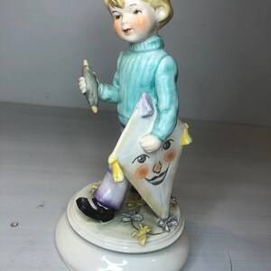 1990s Vintage Goebel Lore Hummel Figurine; Blumenkinder - Boy With Kite ...