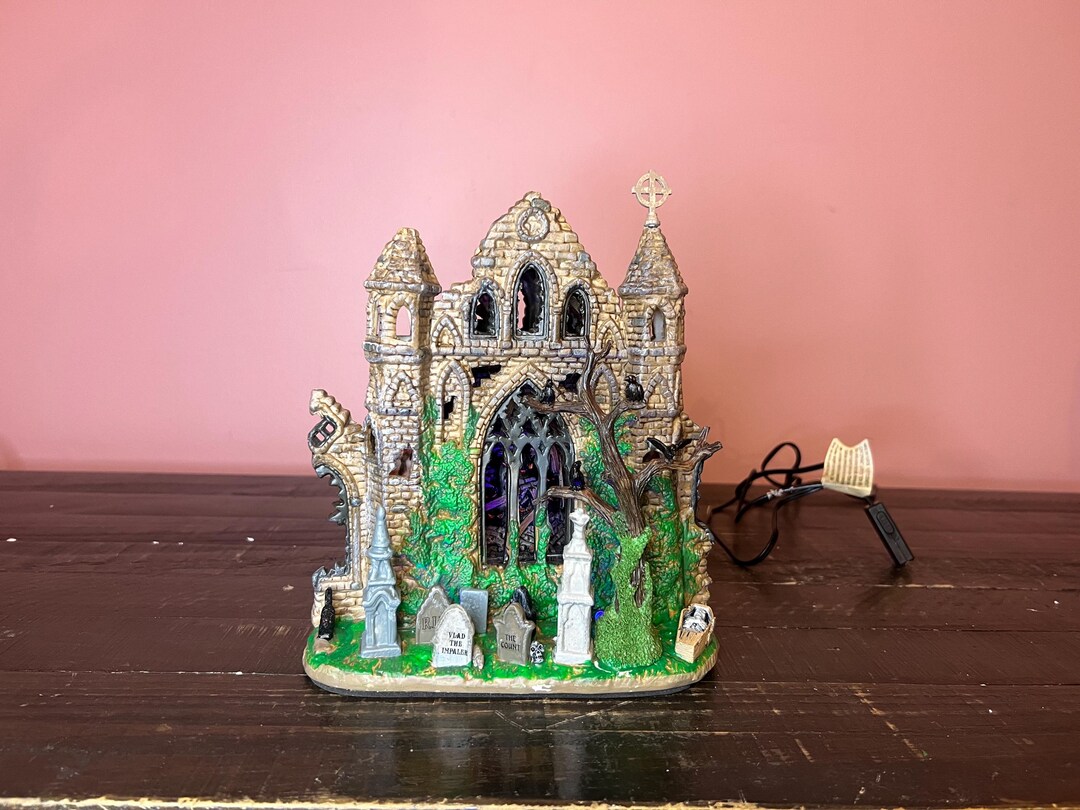 Lemax Gothic Ruins: Spooky Town Collection, Vintage Halloween Village ...