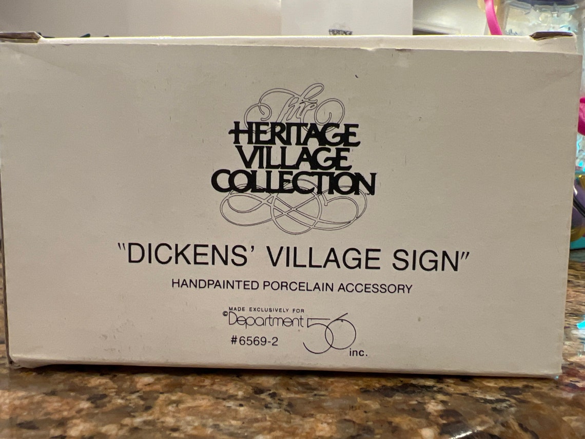 Dept 56: Dickens' Village Sign- Dickens' Village Collection ...