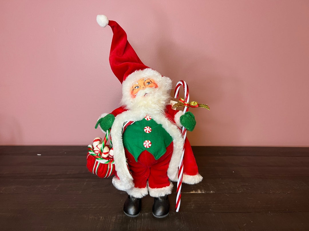 Annalee Dolls - 10 Inch Peppermint Santa Claus; Cute Vintage Christmas ...