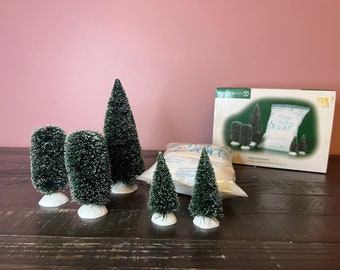 Dept 56- Spruce Tree Forest - Set of 3 With Base, Department 56 RETIRED ...