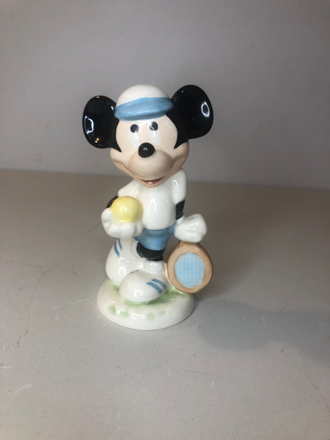 1985 Vintage Goebel Disney Mickey Mouse Figurine; Playing Tennis TMK- 6 ...