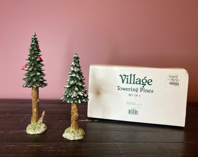 Dept 56- Towering Pines - Set of 2 - Snow Village : Department 56 ...