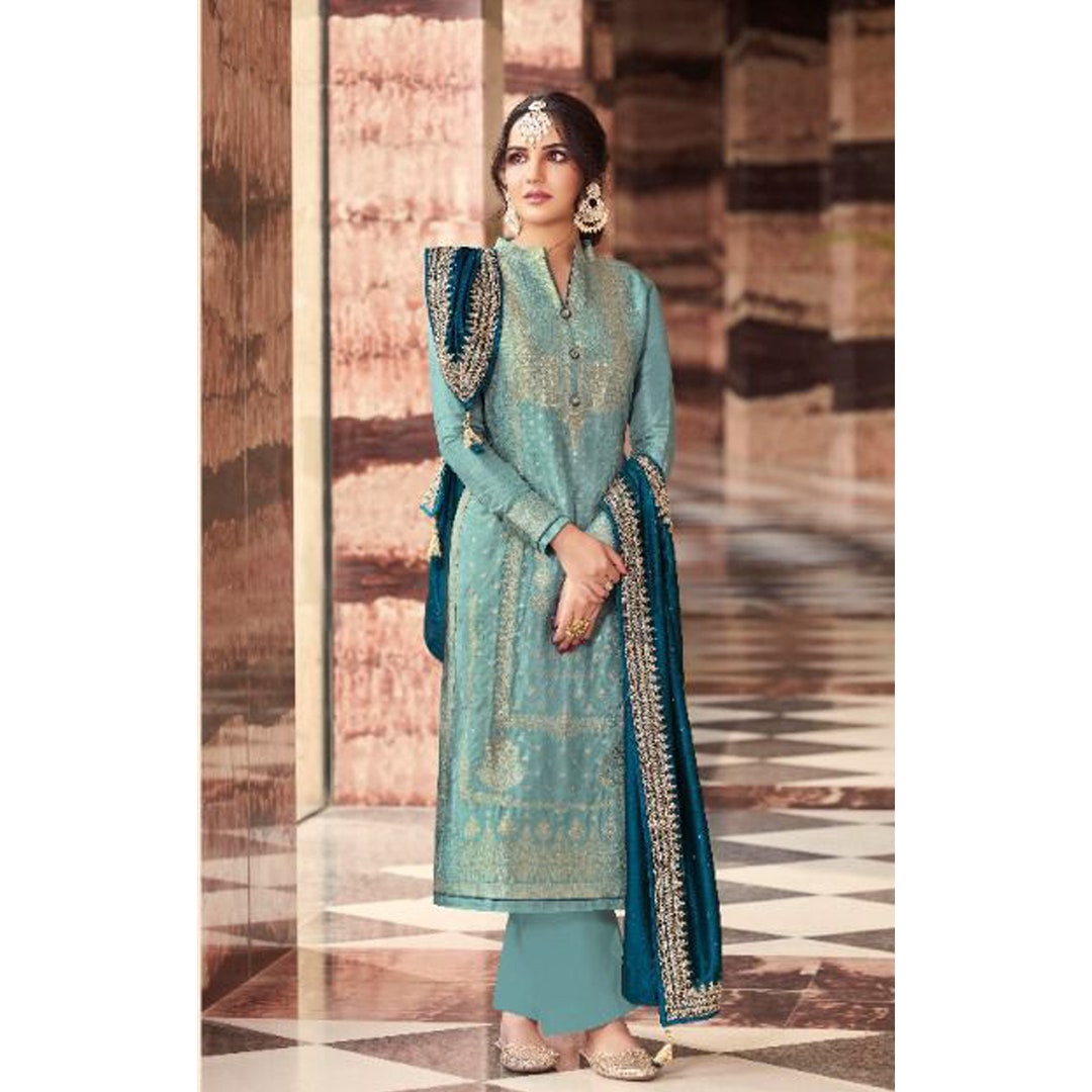 Pakistani Wedding Reception Wear Embroidery Worked Latest Designer ...