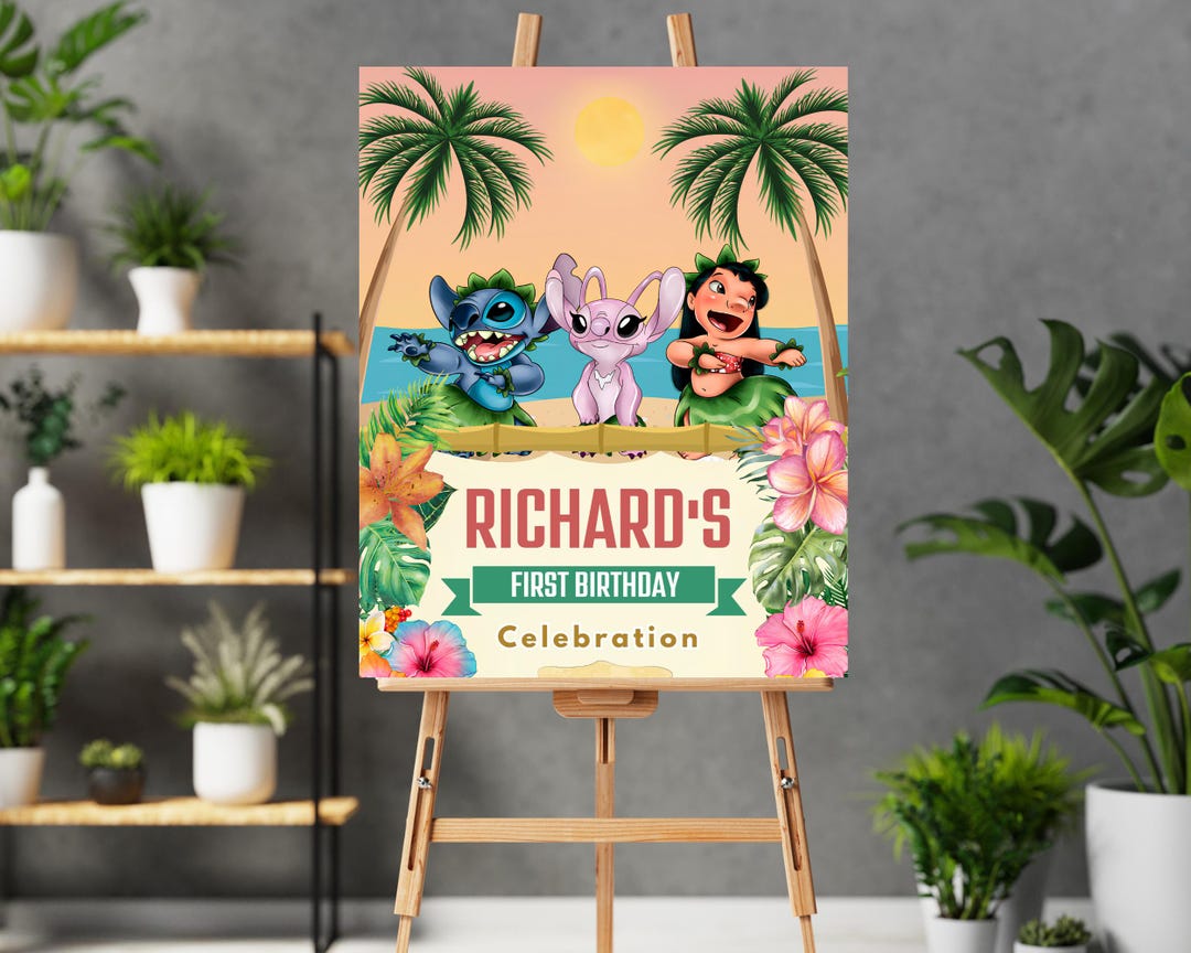 Personalised Lilo & Stitch Welcome Sign Editable Template Lilo and ...