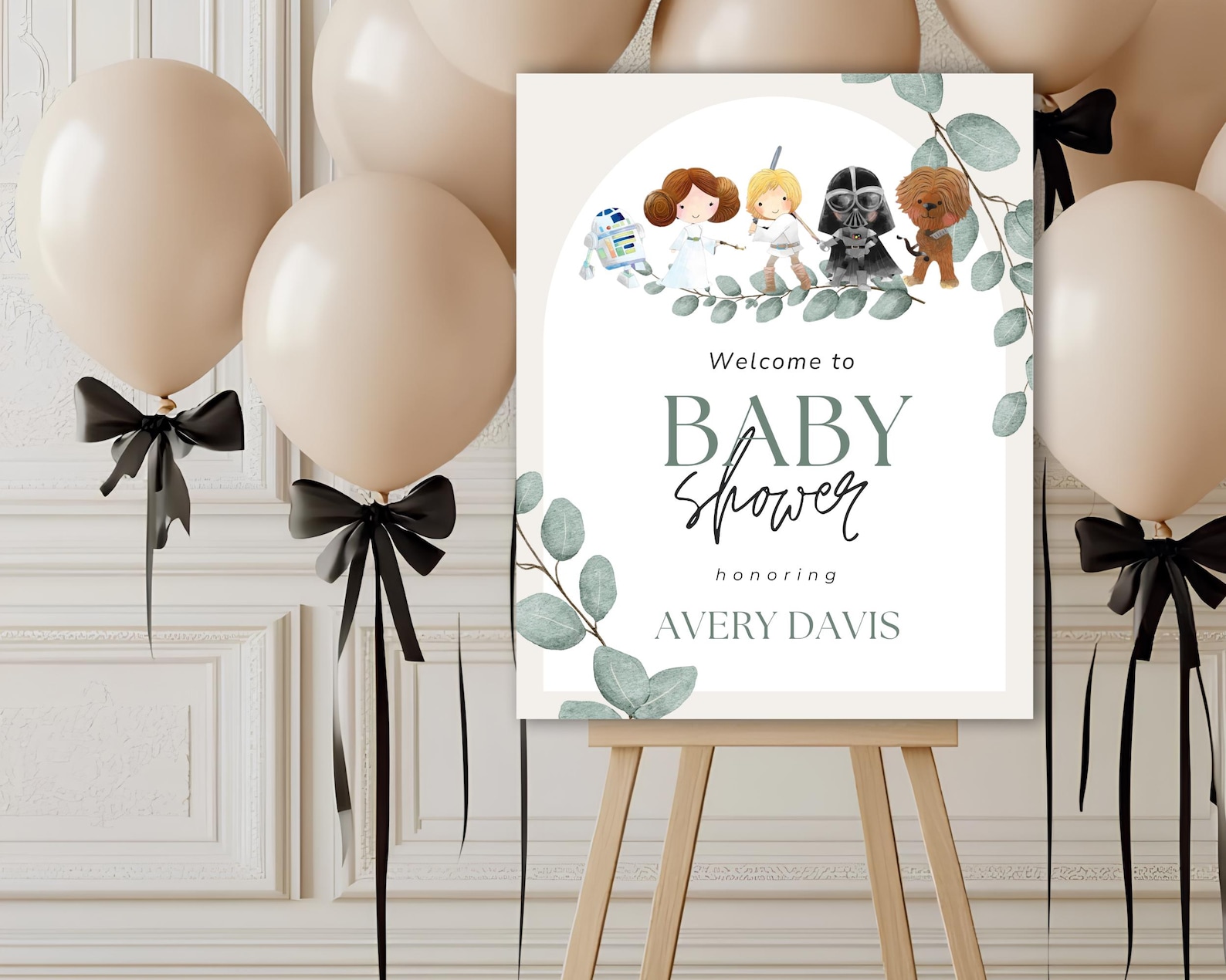 Star Wars Baby Shower Welcome Sign Star Wars Party Banner Star Wars ...