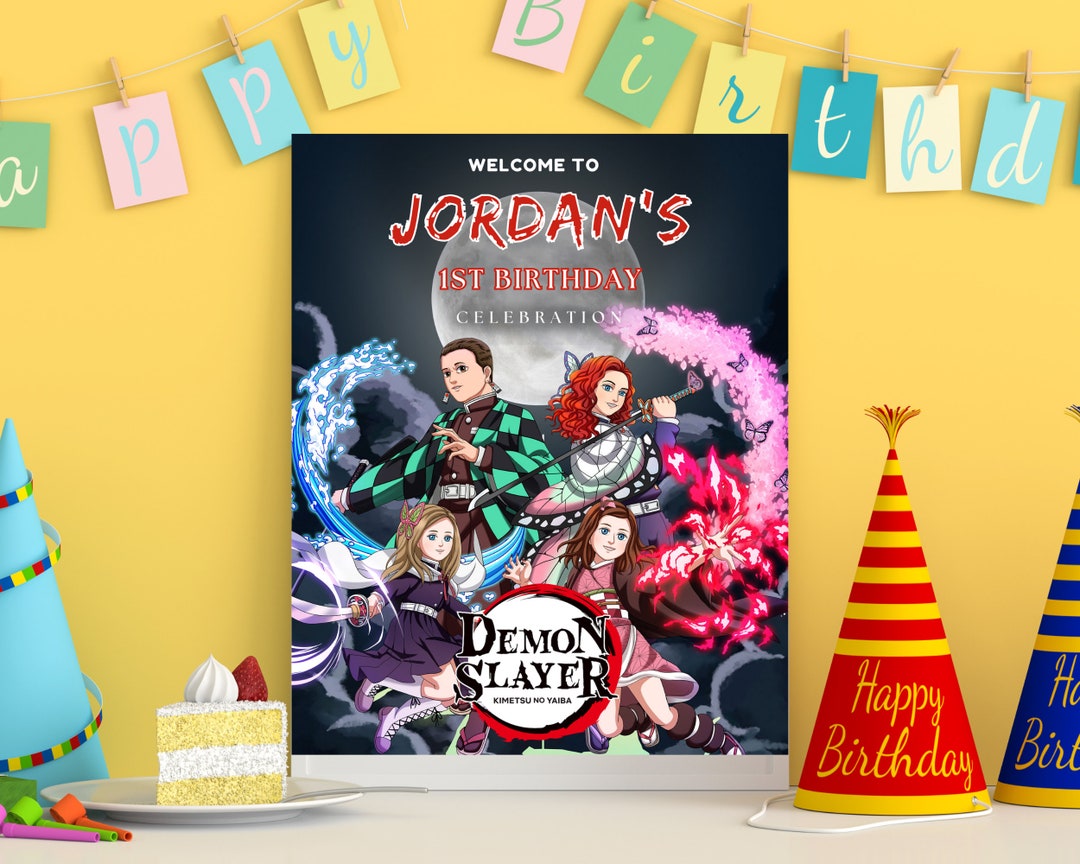 Anime Demon Slayer Welcome Sign Anime Inspired Entry Decor Welcome to ...